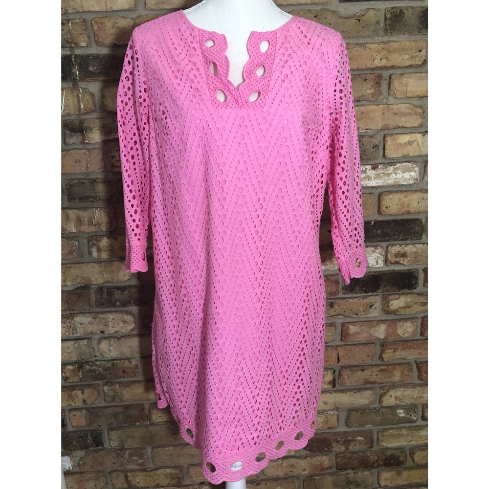 Pink Crown & Ivy Eyelet Dress - Gem